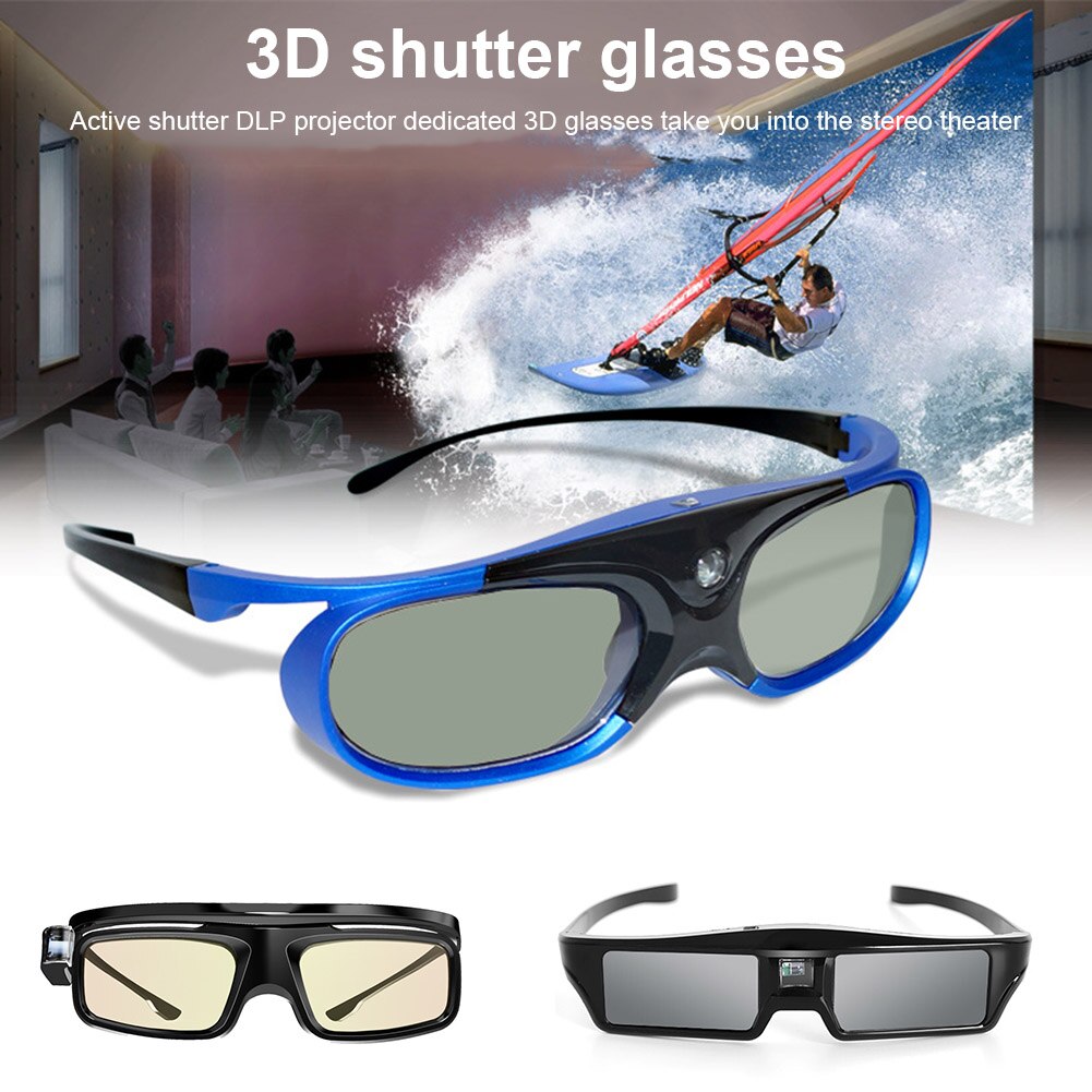 Lightweight Active Shutter Rechargeable 3D Glasses... – Vicedeal