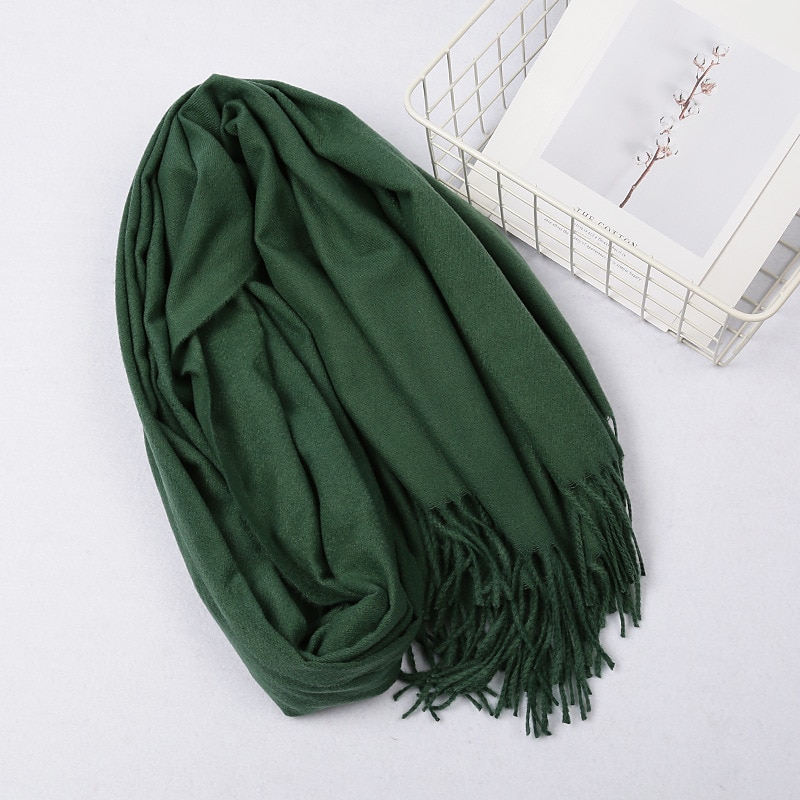 Men Scarf Winter Warm Solid Color Soft Cashmere Sc... – Vicedeal