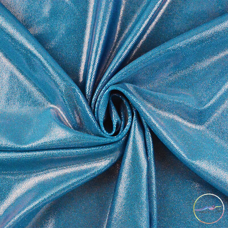 Blue Polyester Spandex Fabric Magic Foiling Color ... – Grandado