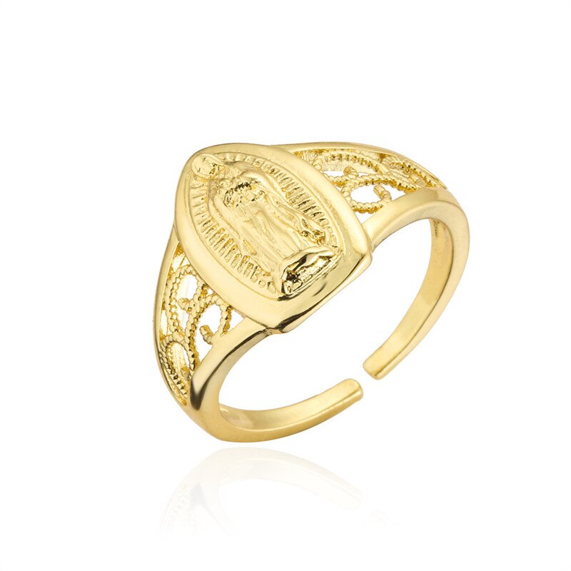 VAGZEB Religious Gold Color Virgin Mary Rings for ... – Grandado