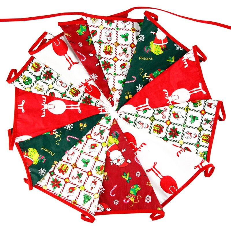 3.2M Christmas Bunting Banner Kit–Fabric Reusable ... – Grandado