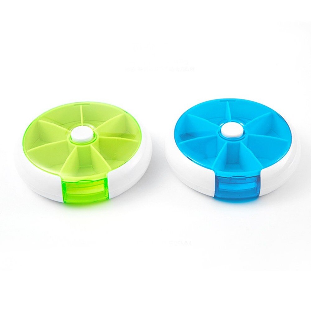 Automatic Rotary Round Shape Medicine Pill Box Com... – Grandado