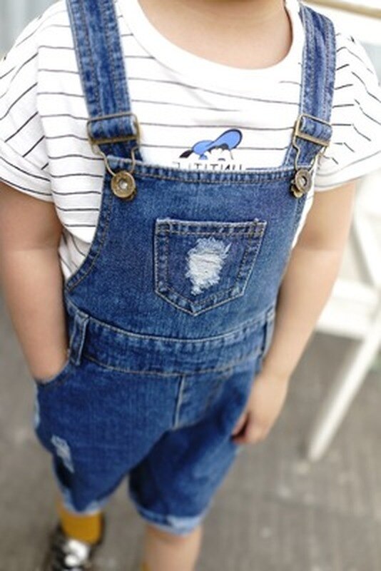 Summer Autumn Infant Baby Boys Girls Denim Overall... – Grandado