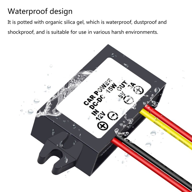 Micro USB 12V to 5V 3A 15W DC-DC Car Power Reduced... – Grandado