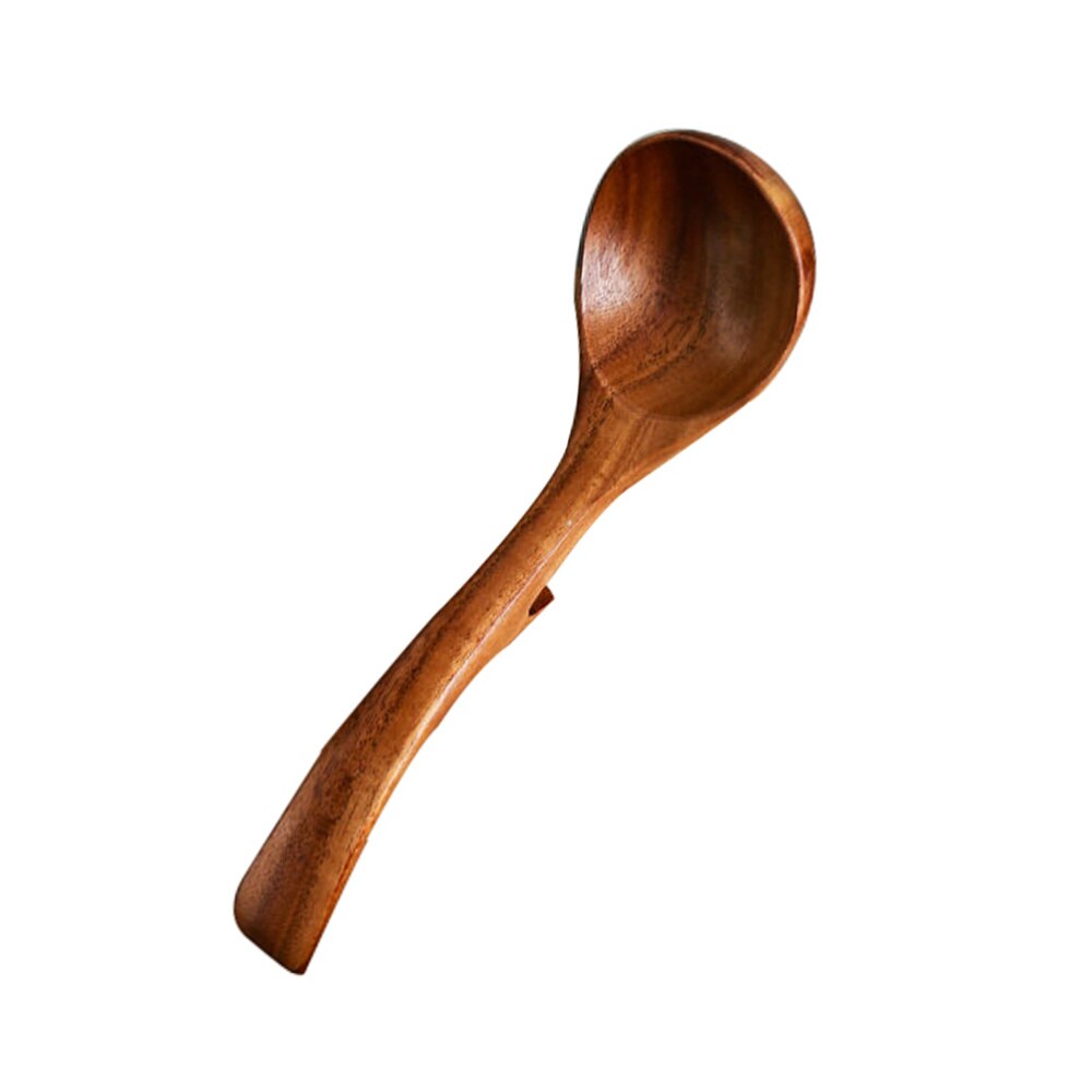 Lange Steel Pollepel Pap Lepel Houten Opscheplepel... – Grandado