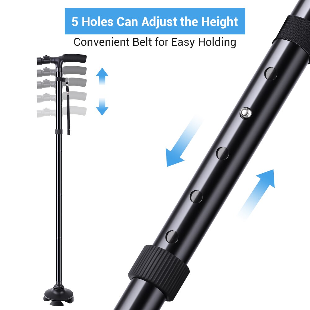 Collapsible Telescopic Canes Folding Crutches Elde... – Grandado