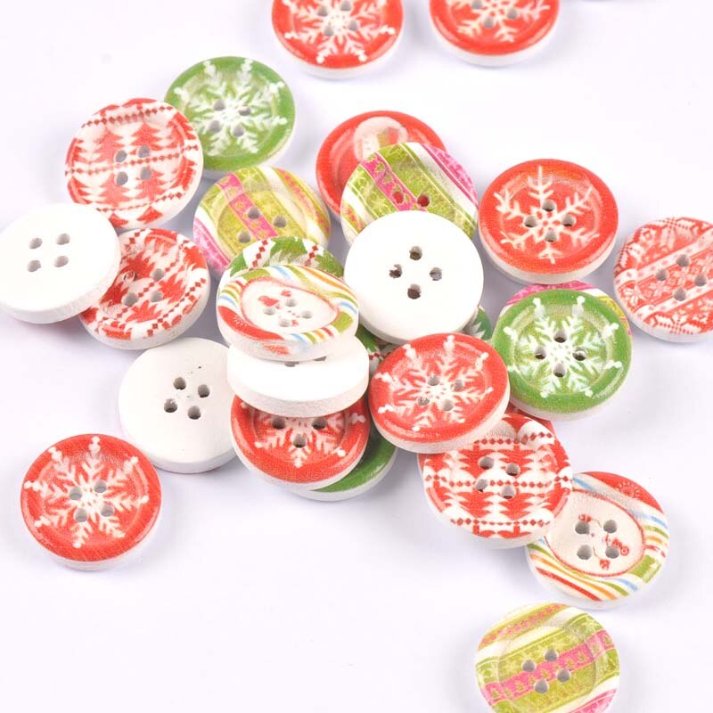 50Pcs/Lot Painting Round Wooden Buttons Sewing Clo... – Grandado