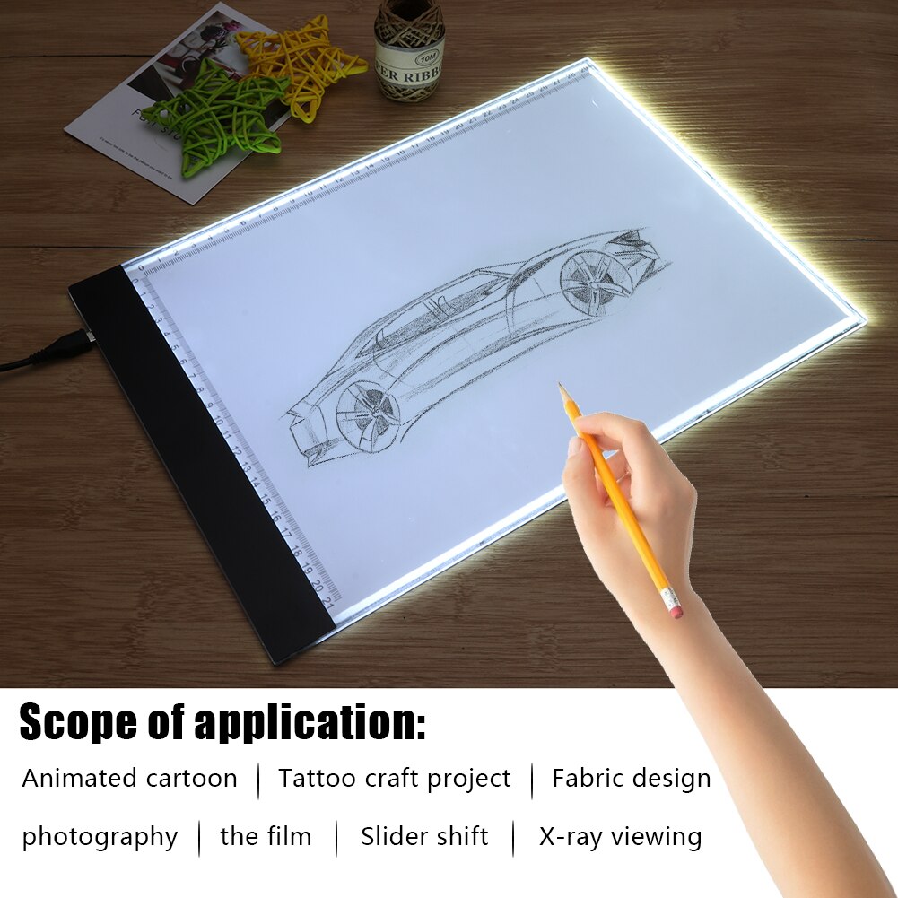 Digital Graphic Tablet A4 LED Künstler Dünne Art S... – Vicedeal
