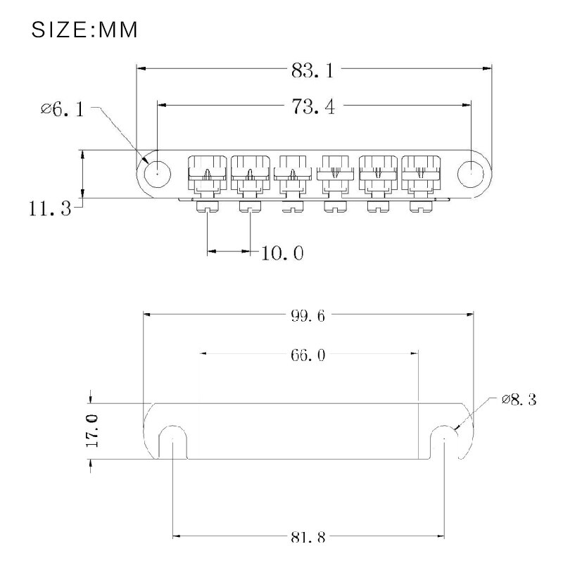 Gouden Gitaar Bridge Locking Tune-O-Matic Tom Brug... – Vicedeal