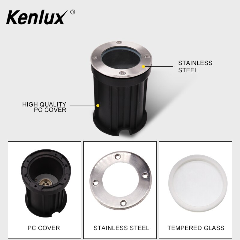 Kenlux Square Round GU10 Buried Lamp Inground Ligh... – Grandado
