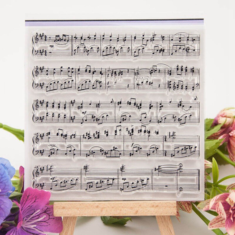 Funny Music Score Transparent Clear Silicone Stamp... – Grandado