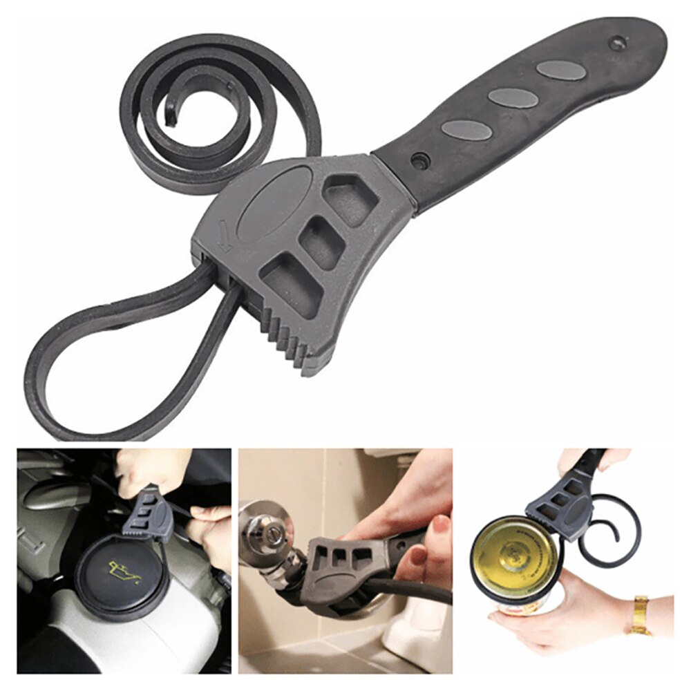 500mm Non-slip Pipeline Wrench Rubber Strap Wrench... – Grandado