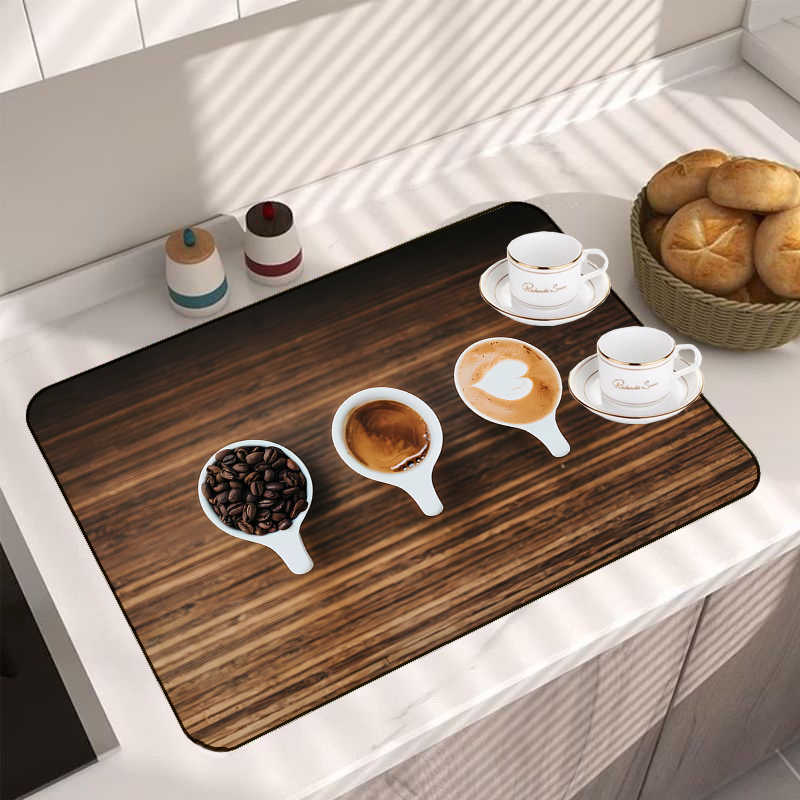 American Style Absorbent Kitchen Draining Mat Coff... – Vicedeal