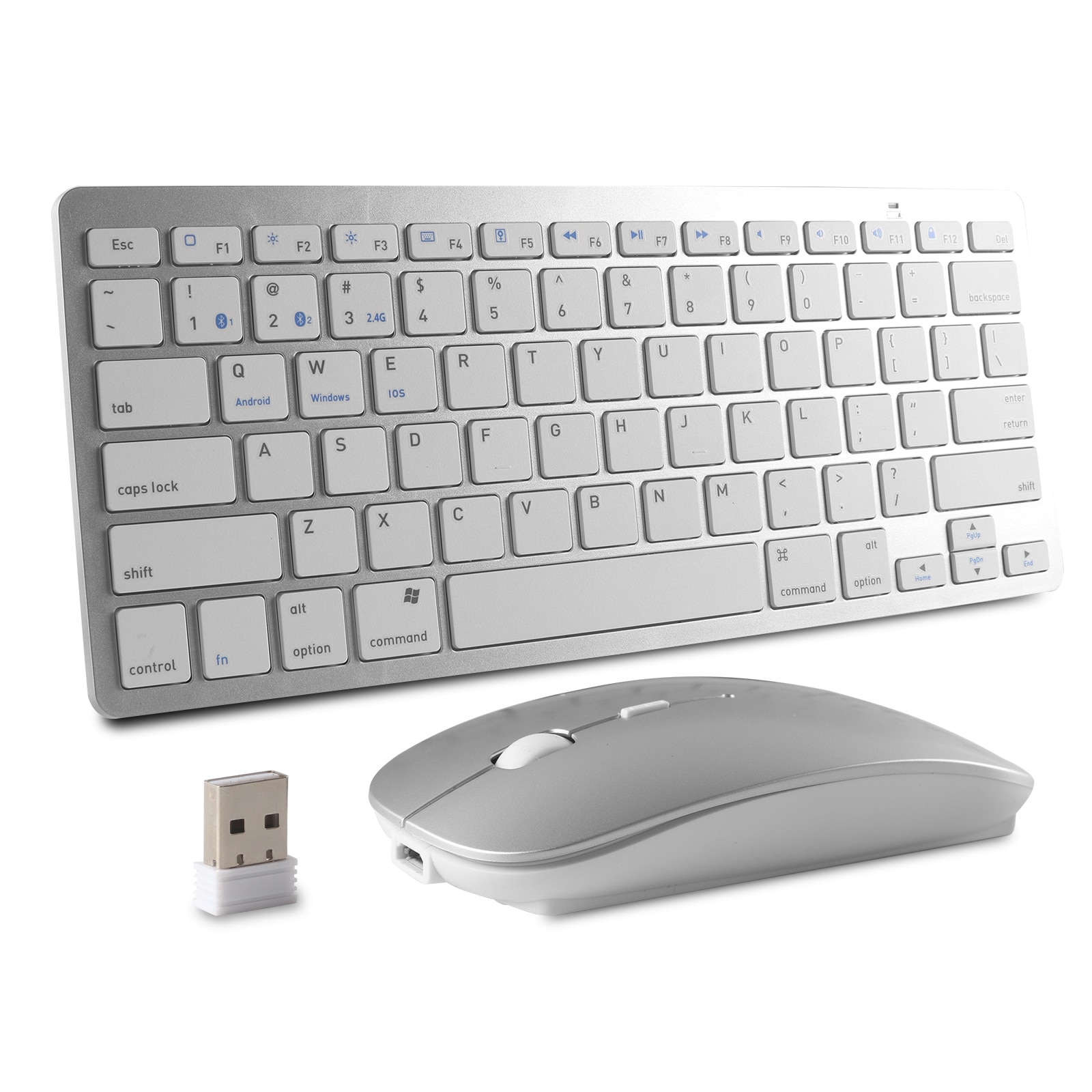 Bluetooth 5.0 + Wireless 2.4G Keyboard Mouse Combo... – Grandado