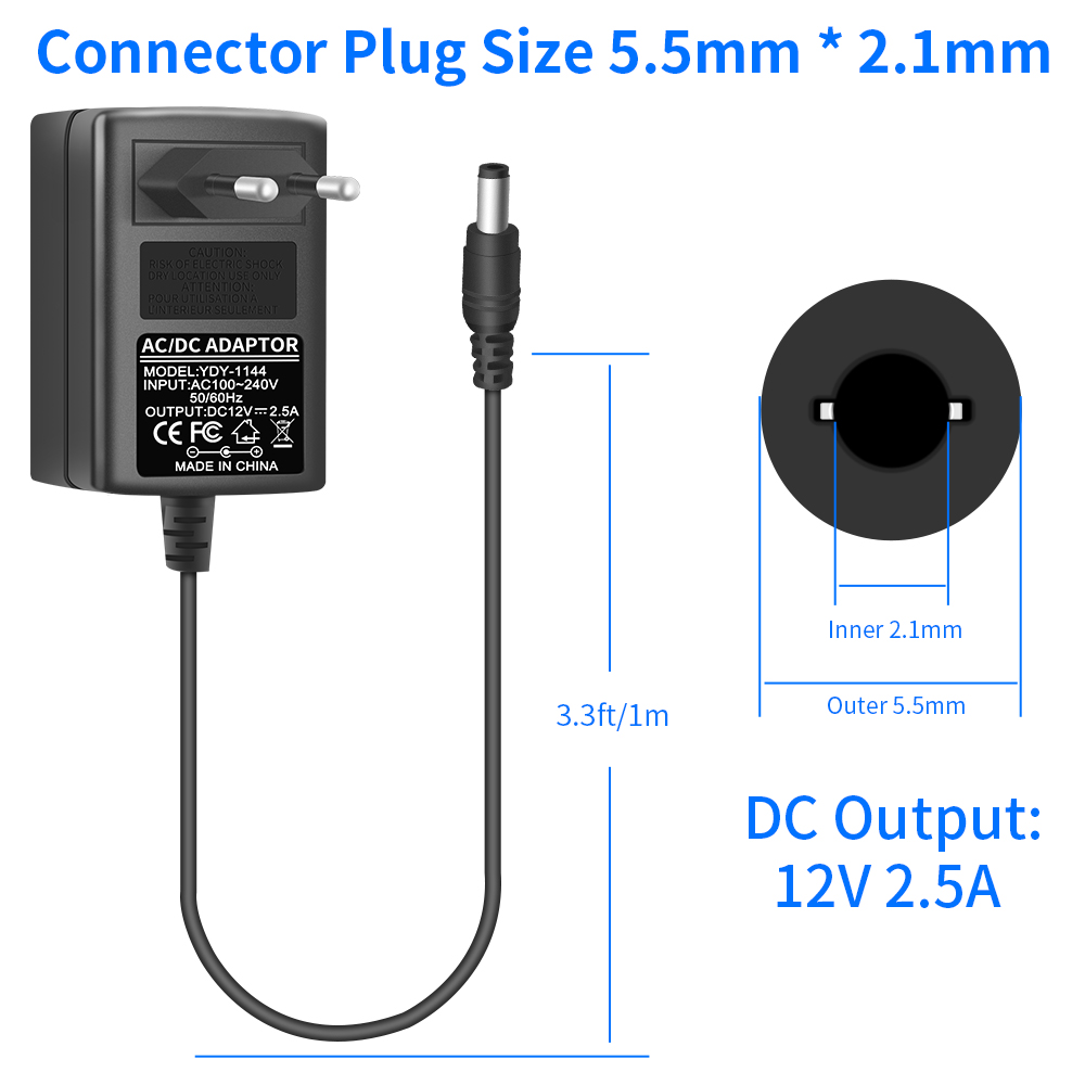 Ac 100-240V Naar Dc 12V 2A 2.5A Voeding Adapter Sw... – Vicedeal
