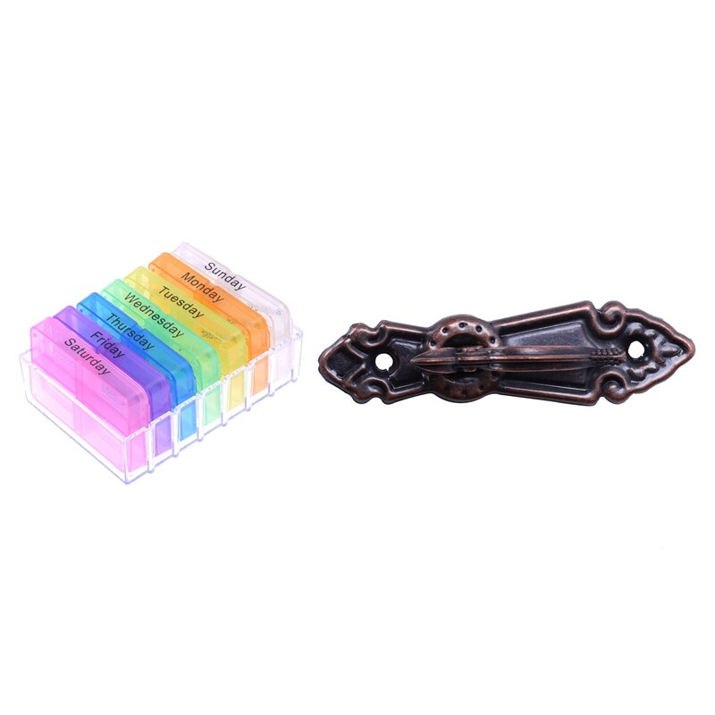 7 Day Tablet Pill Boxes with Metal Curtain Tassel ... – Grandado