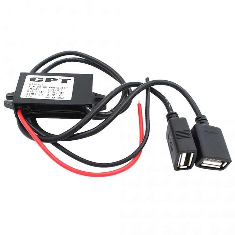 Universal USB Port 12V to 5V Reduction Voltage 3A ... – Vicedeal
