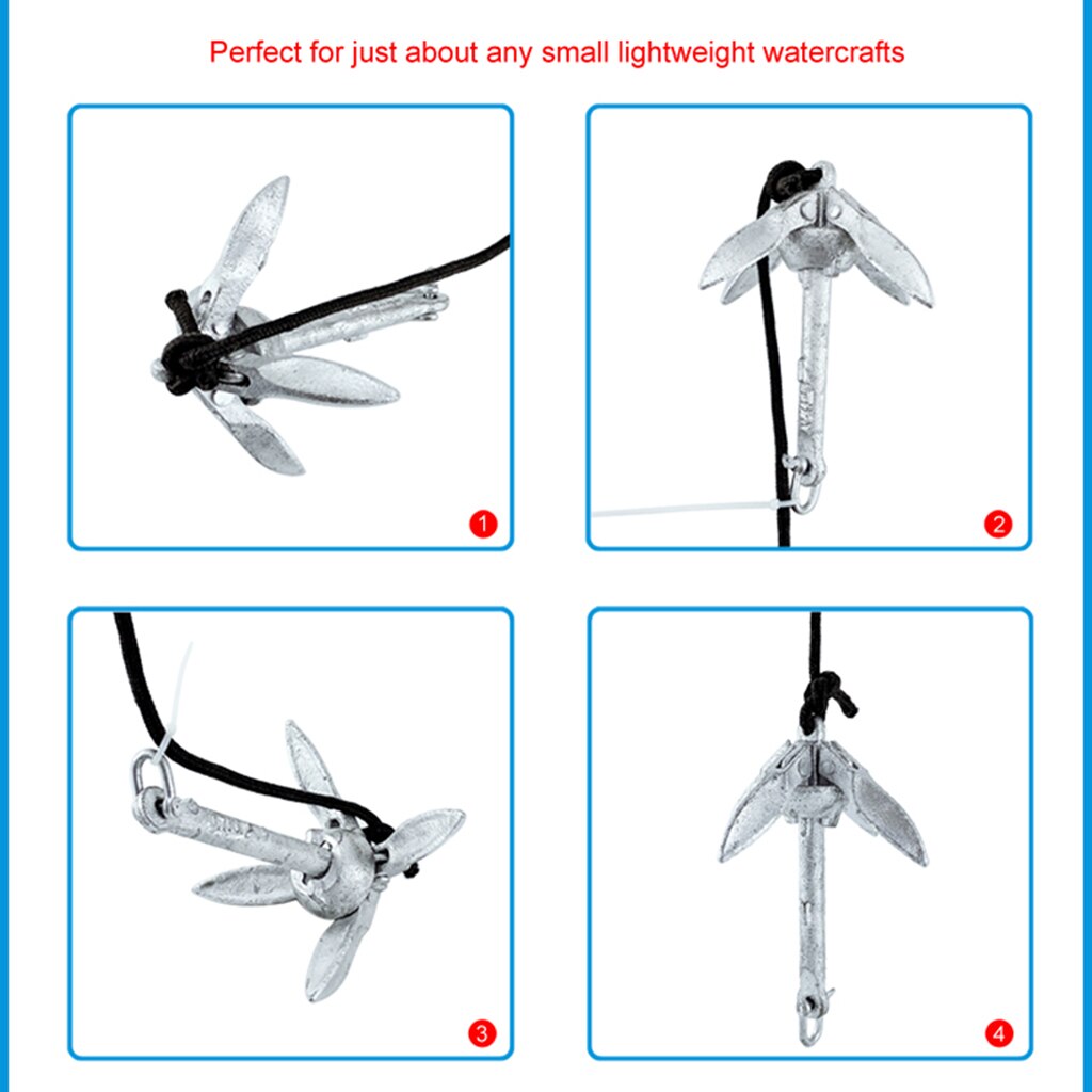 0.7kgs Folding Grapnel Anchor Umbrella Anchor Dock... – Vicedeal