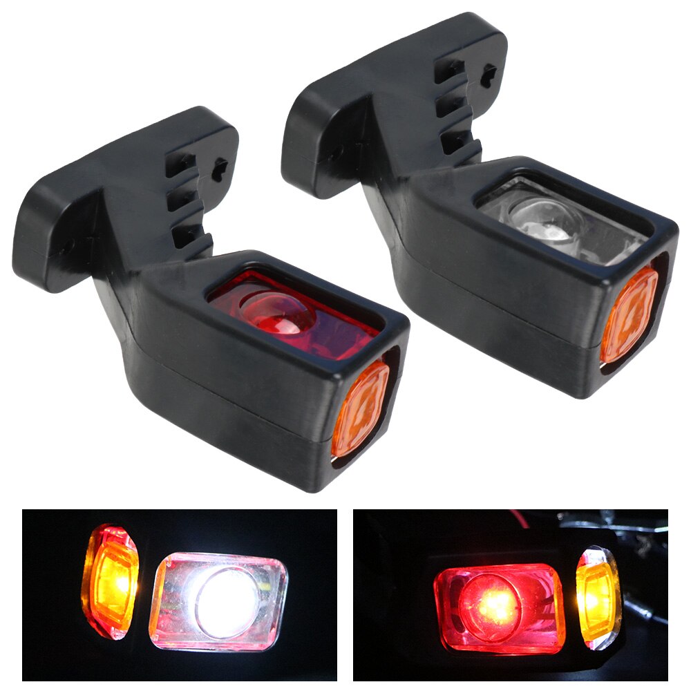 White Red Yellow 12/24V LED Side Marker Light Truc... – Grandado