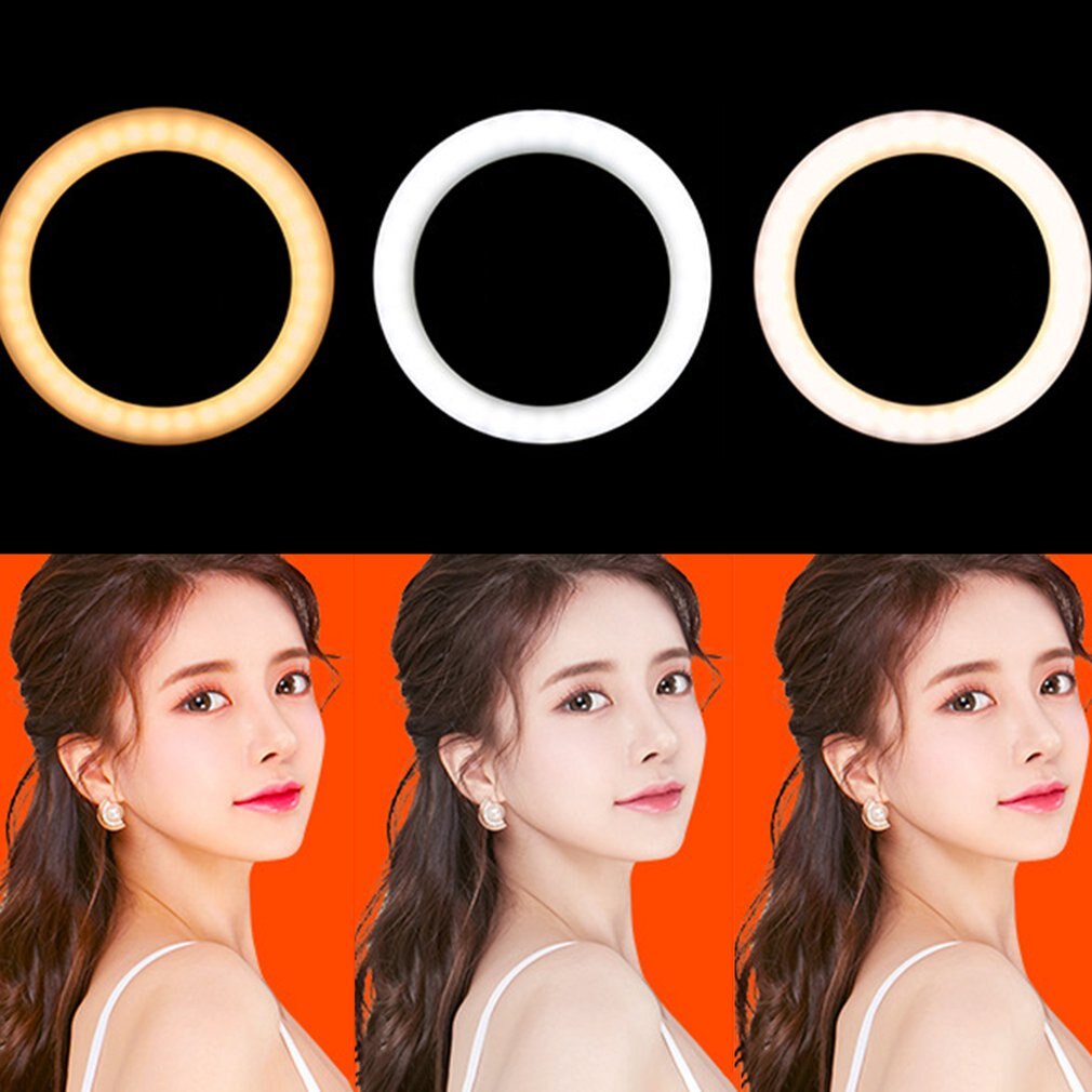 8 Inch Flat Ring Light Selfie Beauty Photography M... – Vicedeal