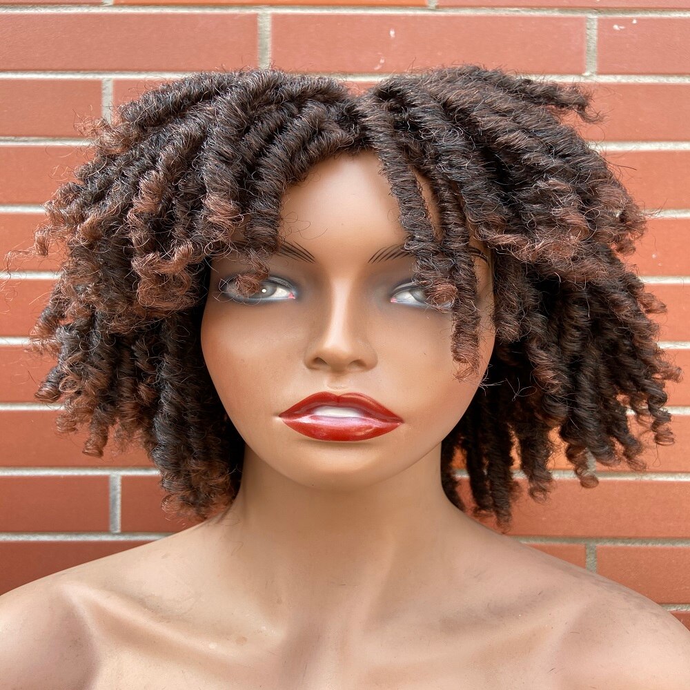 DarkOmbre Brown Synthetic Full Mechanism Wigs Natu... – Vicedeal