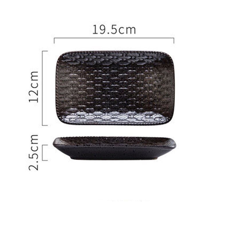 FANCITY Retro Rectangular Plate Sushi Plate Japane... – Grandado