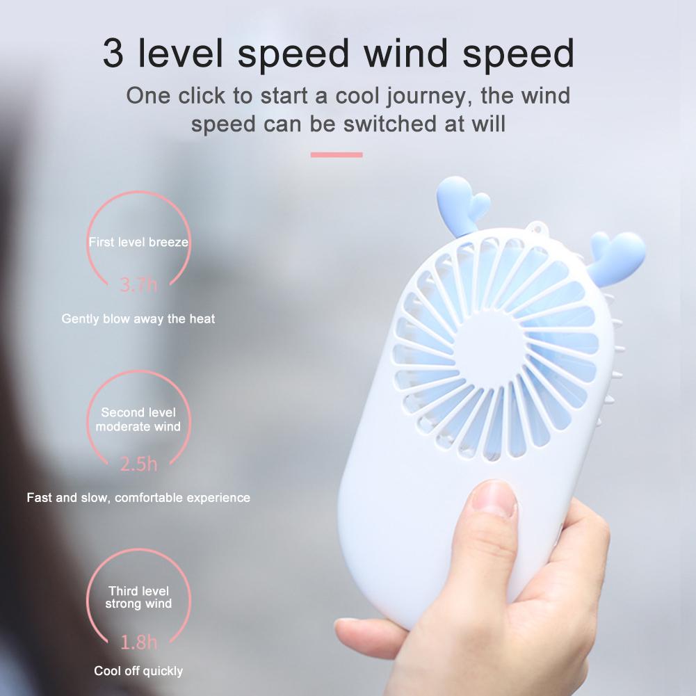 Cute Portable Mini Fan Handheld USB Chargeable Des... – Grandado