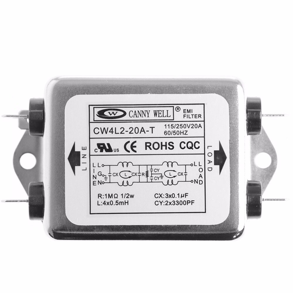 AC 220V 50/60 HZ Power EMI Filter CW4L2-20A-T Mono... – Grandado