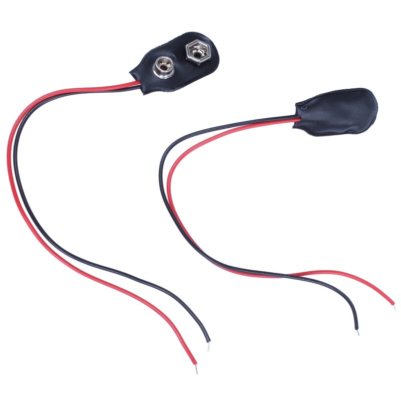2pcs 15cm Wire Cable 9V 9 Volt Battery Clip Connec... – Grandado