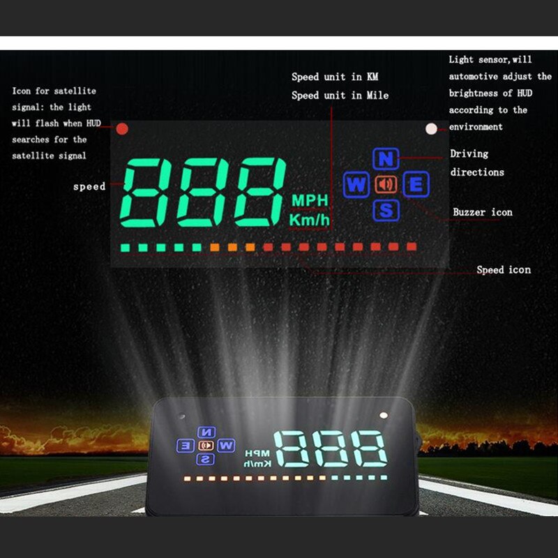 DATONG A2 HUD Head up Display Auto OBD2 GPS Tacho ... – Vicedeal