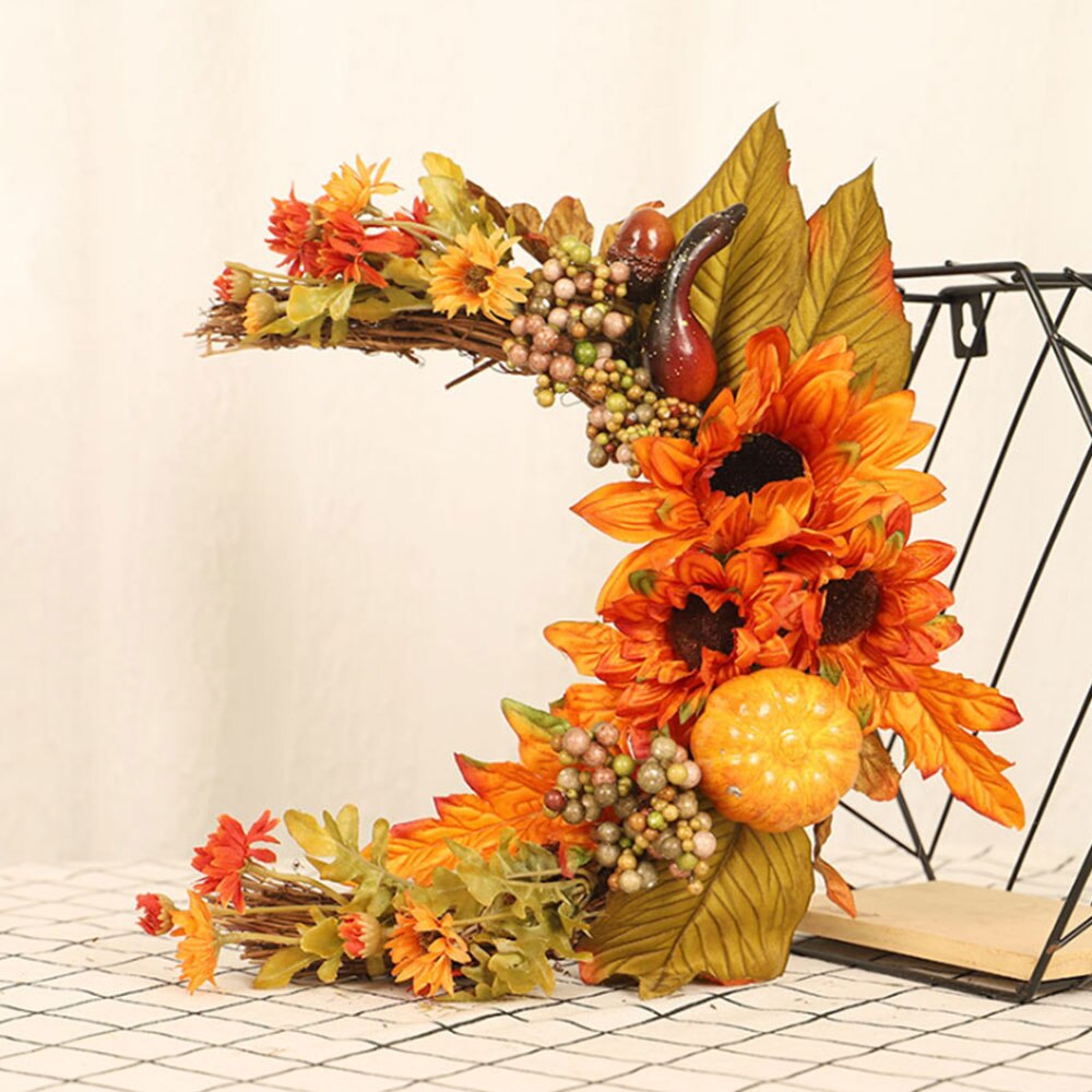Thanksgiving Kunstmatige Bloem Herfst Rotan Krans ... – Grandado