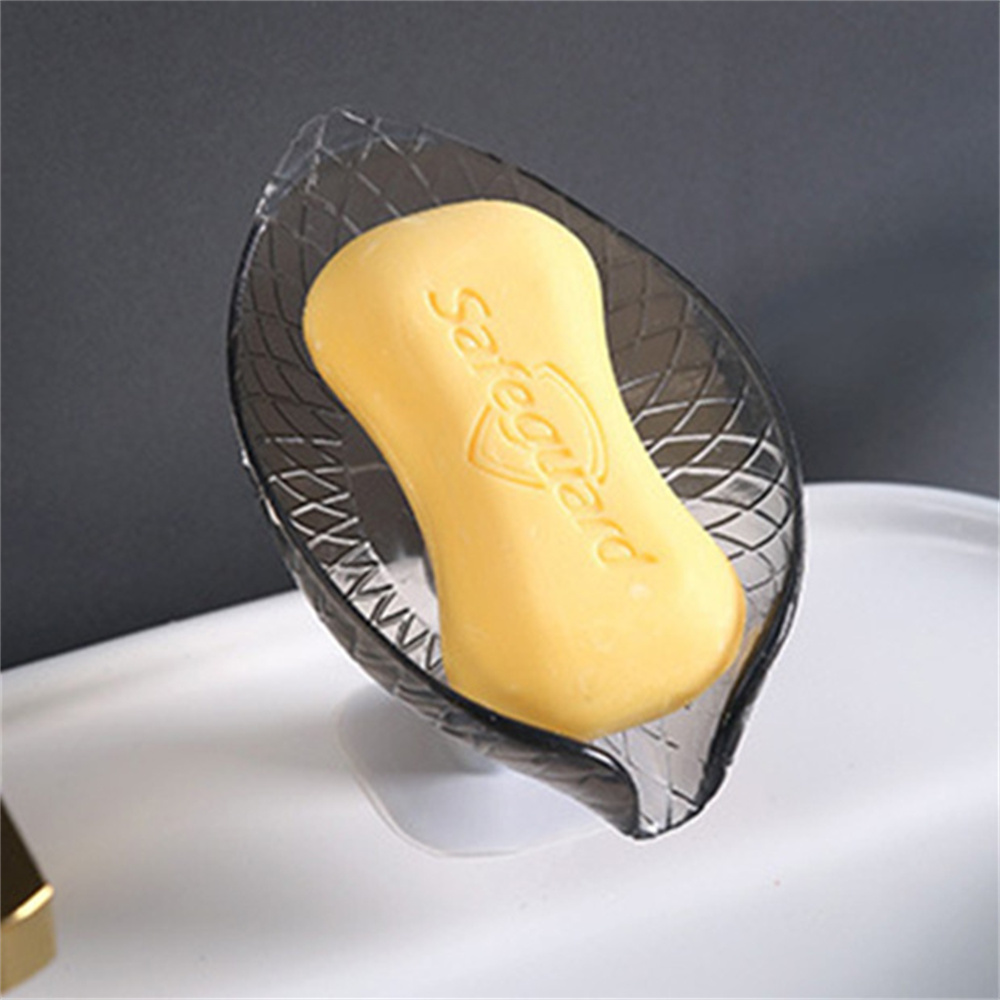 Carved Leaf Shape Soap Dish Plastic Storage Contai... – Grandado