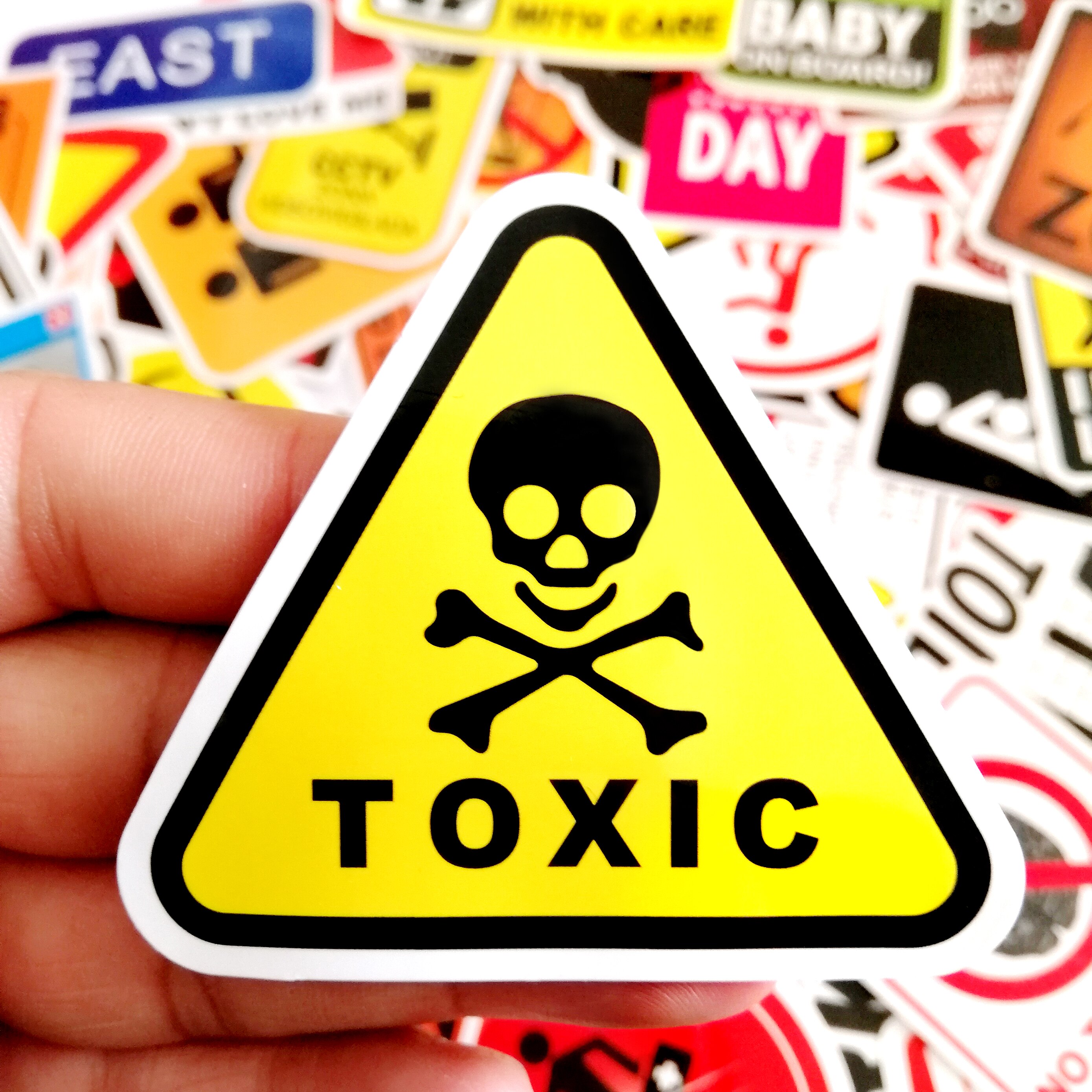 100 PCS Warning Stickers Danger Banning Signs Wate... – Grandado