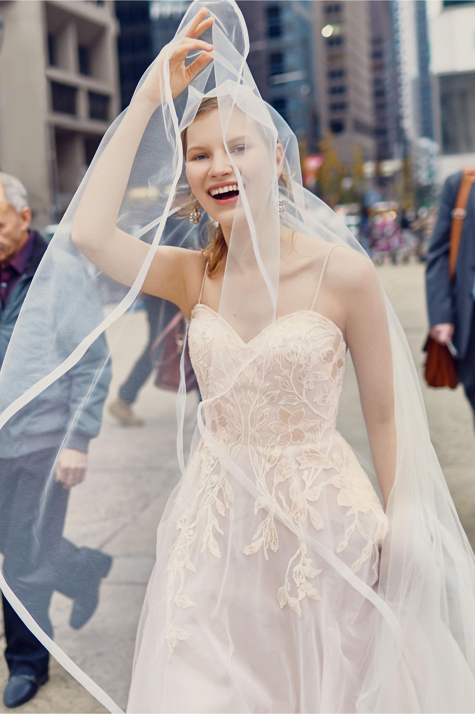 Simple Long Wedding Veil Two Layer Bridal Tulle Ve... – Vicedeal