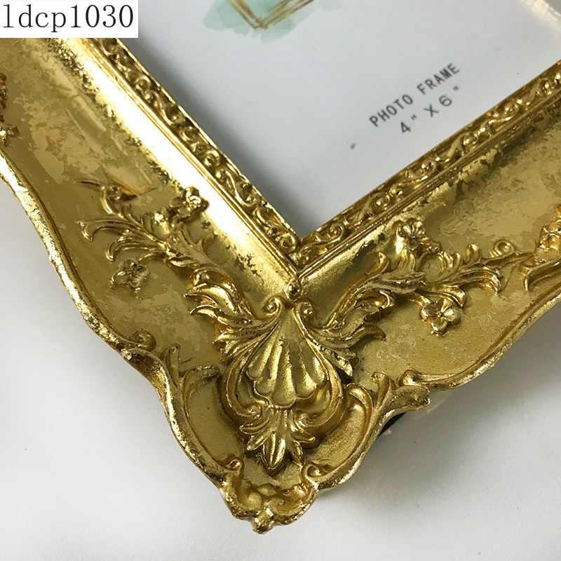 European Gold Retro Carved Photo Frame 6 Inch Wedd... – Vicedeal