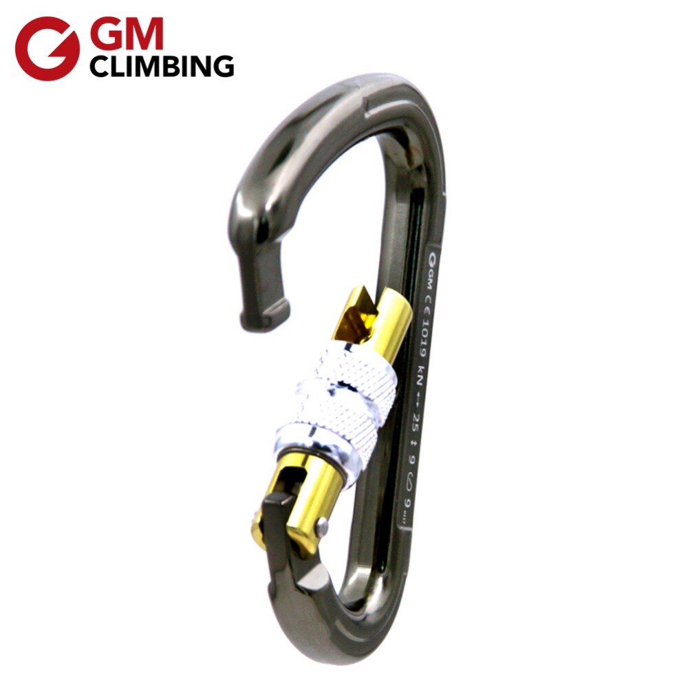 GM Climbing Screw Locking Carabiner 25kN HMS Pear ... – Grandado