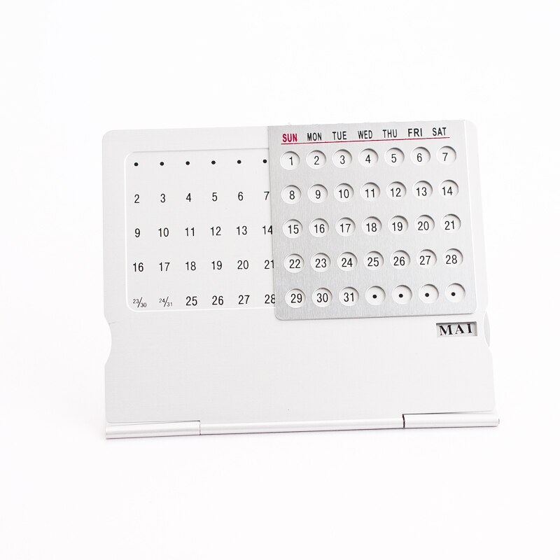 1pc Simple Metal Perpetual Calendar Ultra-thin Des... – Grandado