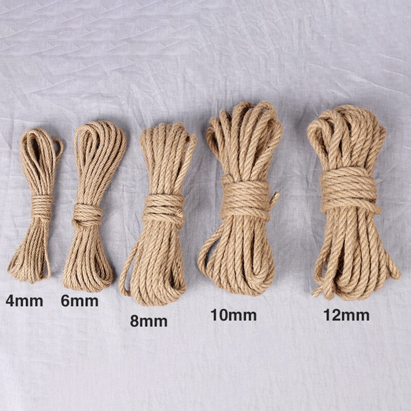 4/6/8/10mm Thickness Natural handmade jute rope Va... – Grandado
