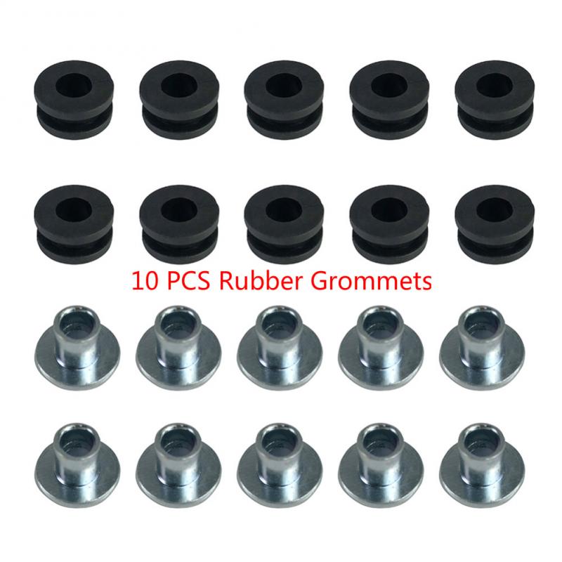 10pcs Black Assortment Fastener Kit Rubber Fuel Ga... – Grandado