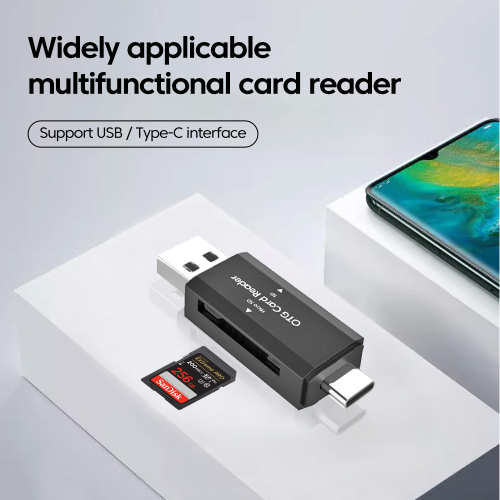High Speed 2 in 1 Multi Card Reader USB Type C to ... – Grandado