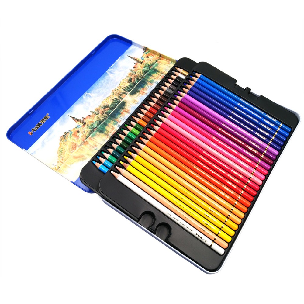 12/24/36/48 Colors Wooden Colored Pencils Set Arti... – Grandado