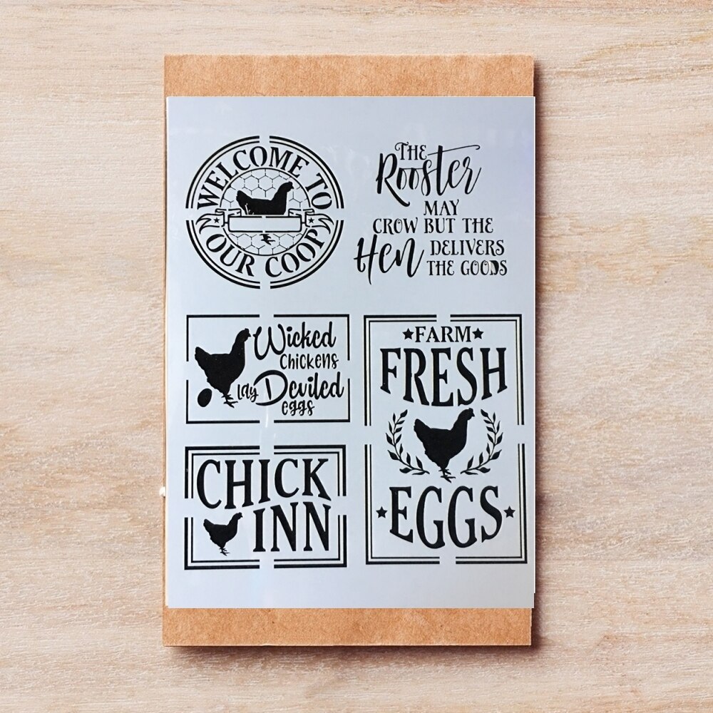 4Pcs/Lot A4 Ticket Label Words DIY Layering Stenci... – Vicedeal