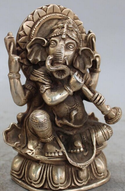 6 "Tibet Zilveren Vier Armen hand Ganapati Olifant... – Grandado