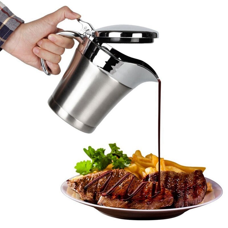 1 Pcs Stainless Steel Gravy Boat Sauce Jug Double ... – Vicedeal
