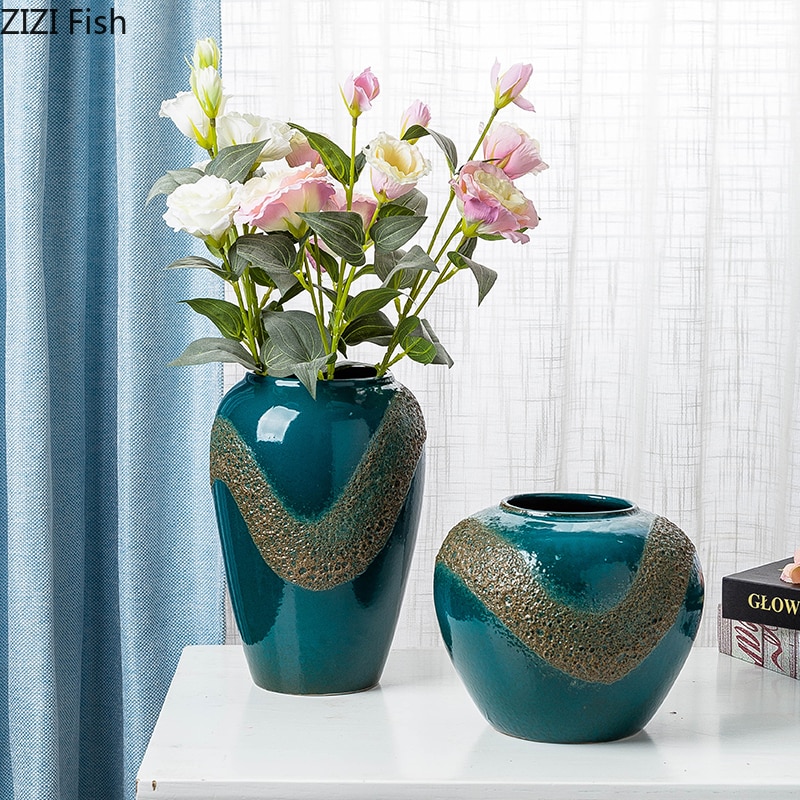 Nordic Clay pot Retro vase Flower Flower arrangeme... – Vicedeal
