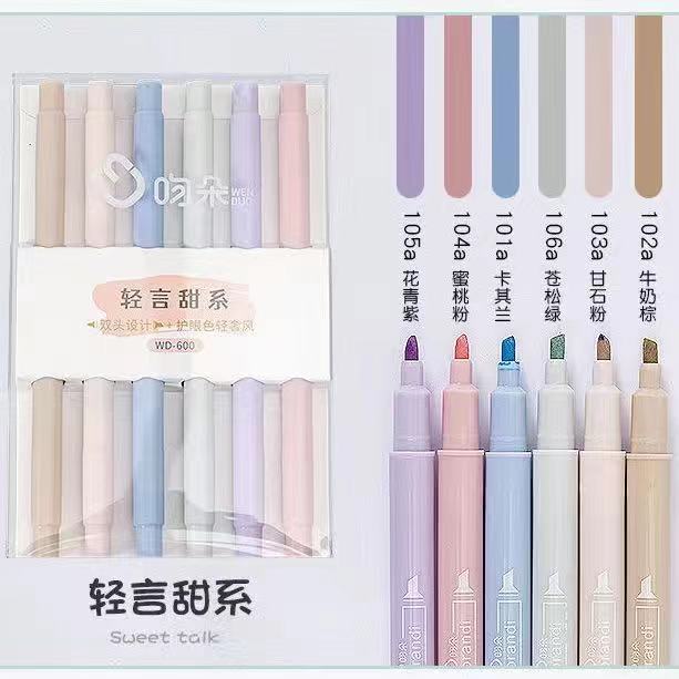 Double-headed Highlighter Morandi Color Key Marker... – Vicedeal