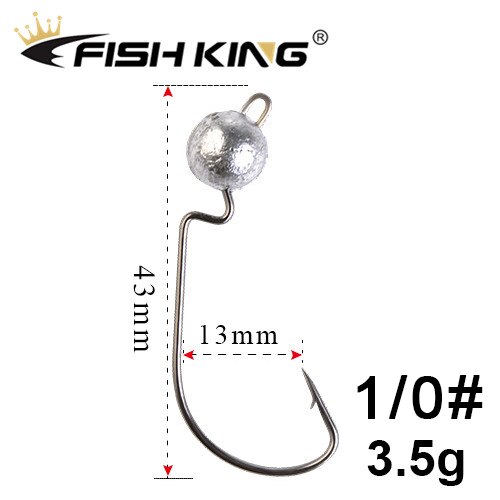 Fish king 10 st/förpackning exponerad bly jigg huv... – Grandado