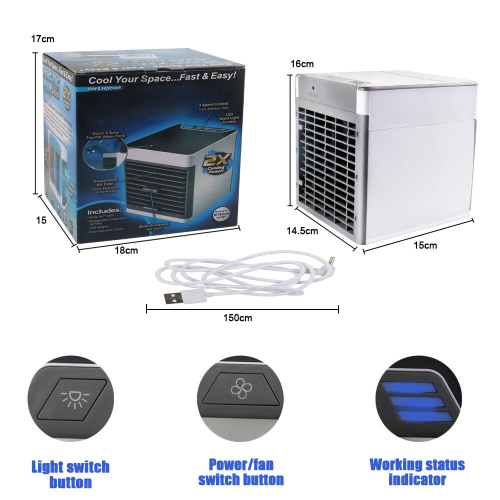 Mini USB Portable Air Cooler Fan Air Conditioner A... – Vicedeal