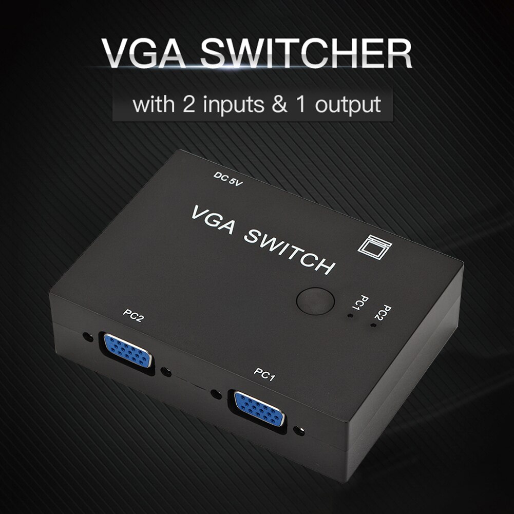 2 in 1 Out VGA Switch Splitter 2 Port Adapter for ... – Grandado