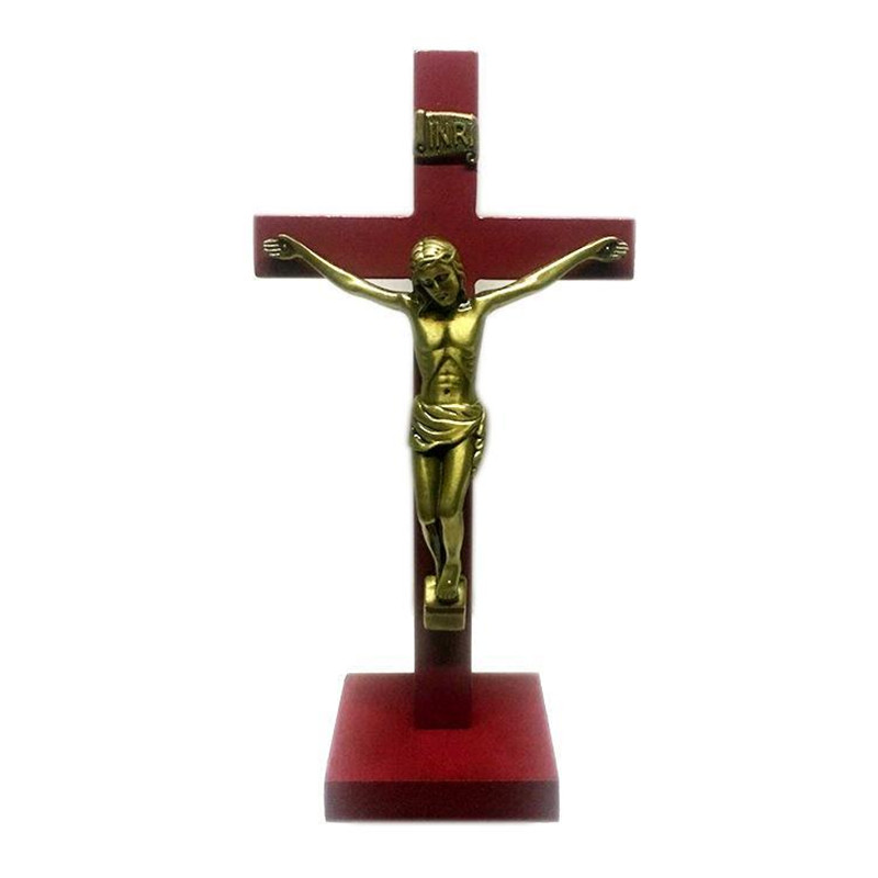 Home Decoration Solid Wood Cross Standing Orthodox... – Grandado